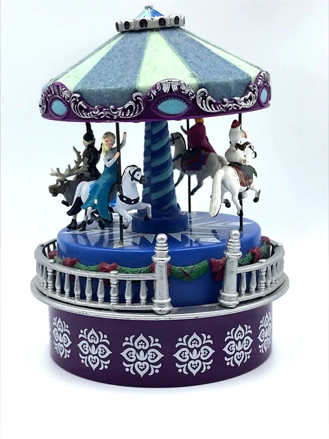 MR. CHRISTMAS DISNEY Frozen Princess Animated Music Box Carousel Wind ...