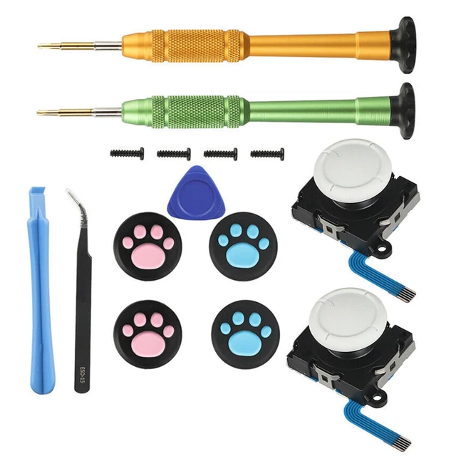 THUMBSTICK JOYSTICK+SCREWDRIVER+TRIANGLE PLECTRUM Kit For Nintendo ...