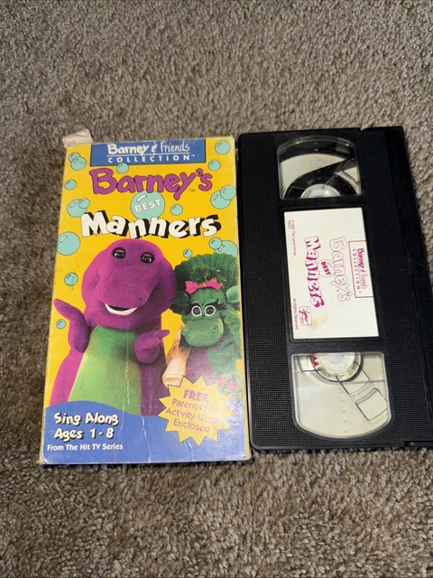 BARNEY - BARNEYS Best Manners (VHS, 1993) Sing Along Ages 1-8 £7.96 ...
