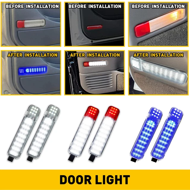 PAIR LED DOOR Courtesy Light For Chevy Silverado Suburban Tahoe GMC ...