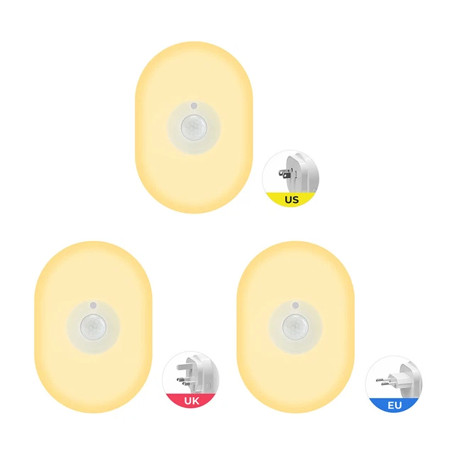 SMART NIGHT LIGHT Voice Control PIR Motion Sensor Lamp Timing Countdown ...