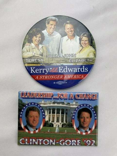 VINTAGE DEMOCRATIC CAMPAIGN Political Clinton Gore 92 Kerry Edwards ...