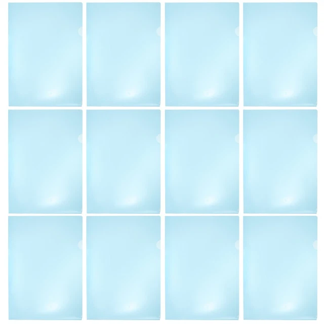 12 PCS PLASTIC Paper Folders File Protector Transparent for Documents ...