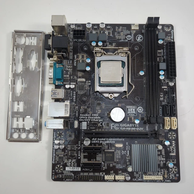 GIGABYTE GA-H81M-D2V + Free CPU i5-4690 Motherboard £24.99 - PicClick UK