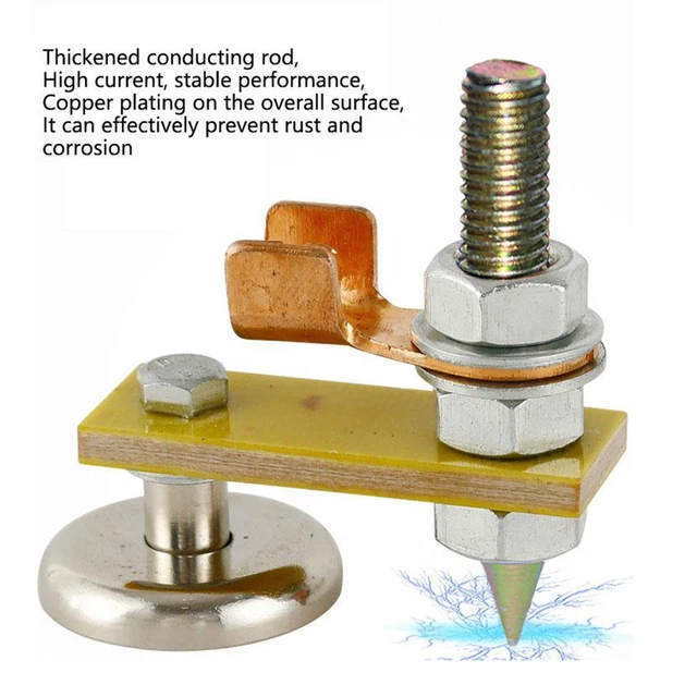 METAL MAGNETIC GROUNDING Clamp Holder Ground Connector Head Magnet ...
