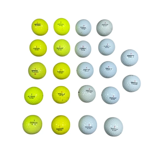 DONNAY PRO ONE & Titanium Golf Balls Mixed Lof Of 22 Pack White Yellow ...