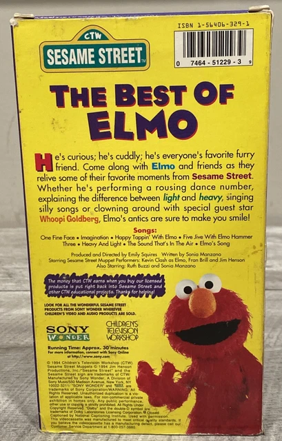 SESAME STREET THE Best of Elmo VHS Rare OOP The Muppets Jim Henson Kids ...