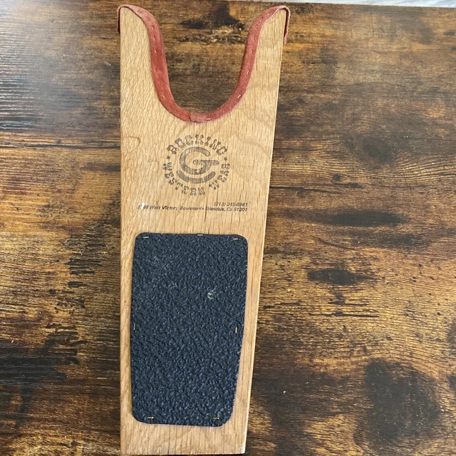 VINTAGE ROCKING WESTERN Wear Boot Jack Original Wooden 12" Long 5" Wide ...