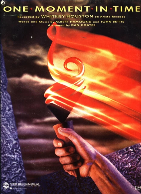 WHITNEY HOUSTON ONE Moment In Time Sheet Music Piano/Vocal Coates ...