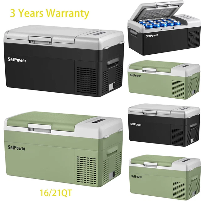 16/21QT PORTABLE CAR Fridge RV Freezer 12V Refrigerator Truck Electric ...