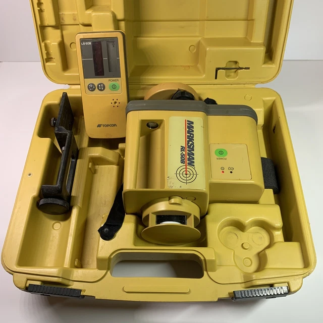 TOPCON RL-50B ROTARY Laser Level with Receiver, Clamp, & Case - Tested ...