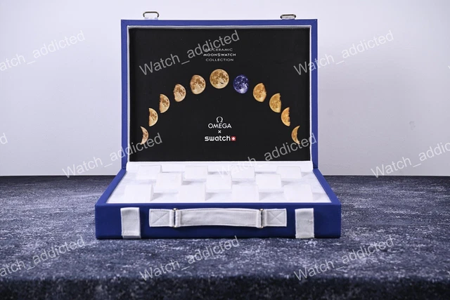 OMEGA X SWATCH Moonswatch Moonshine Gold Flightcases, 11 Slots Watch ...