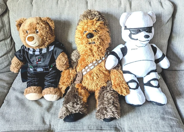 BUILD A BEAR Star Wars Bundle Chewbacca Darth Vader Stormtrooper ...