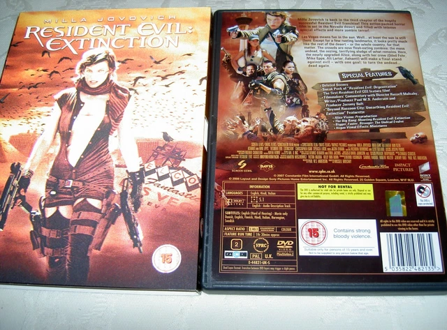 RESIDENT EVIL EXTINCTION DVD Sci/Fi Fantasy Horror Ali Larter ...