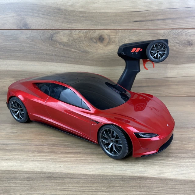 HOT WHEELS TESLA Roadster Radio Remote Control RC Car & Remote-Mattel 1 ...