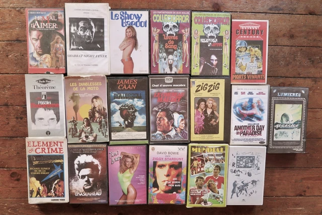 BEAU LOT VHS collector, Jean Rollin, Bardot, Bowie, Lynch, Cassel, ZIG ...