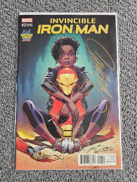 MARVEL COMICS INVINCIBLE Iron Man #2 Signed J Scott Campbell COA Midtown Comics EUR 54,73 ...