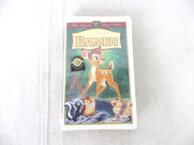 DISNEY BAMBI VHS 55th Anniversary Masterpiece Limited Edition 1997 ...