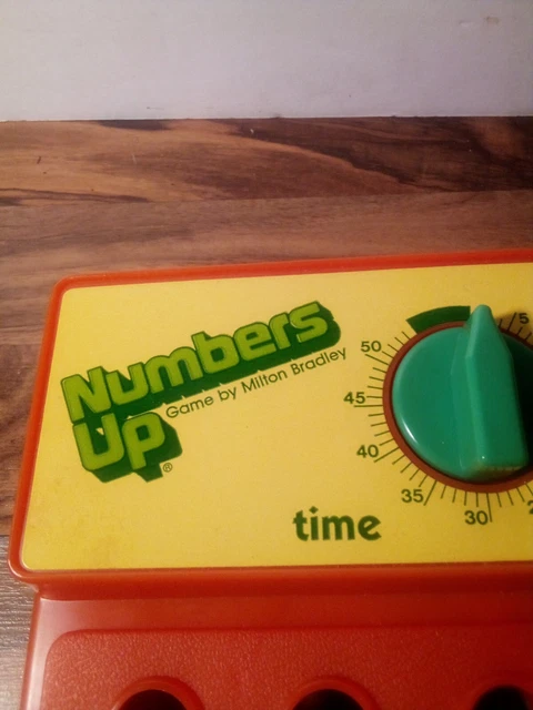 VINTAGE NUMBERS UP Game Milton Bradley Board Game 1981 Timer Works ...