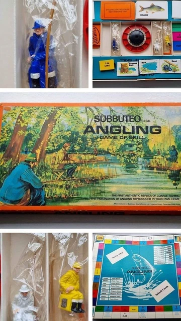 SUBBUTEO ANGLING FISHING Sport Skill Tabletop Board Game 1970s VINTAGE ...