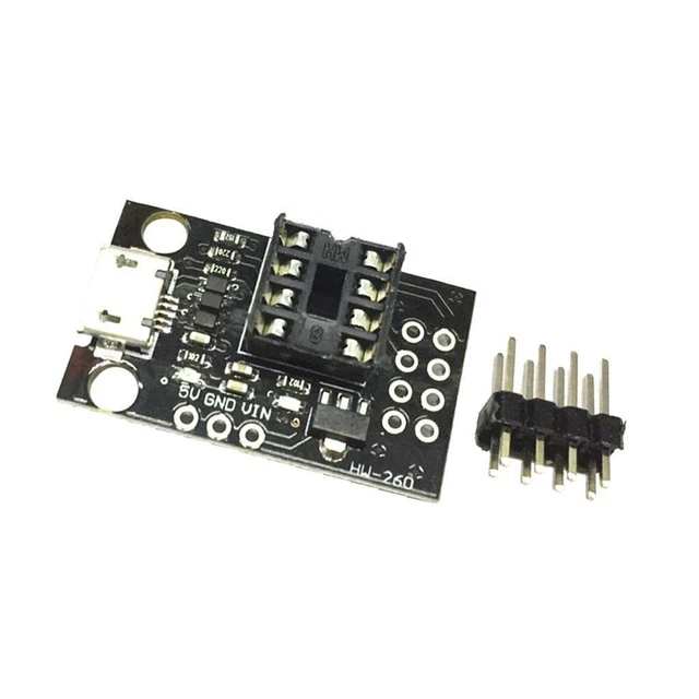 DEVELOPMENT PROGRAMMING BOARD for ATtiny13A, ATtiny25, ATtiny45 ...