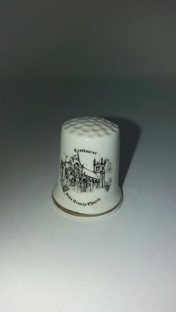 VINTAGE BONE CHINA Thimble Eastbourne Holy Trinity Church Accessory ...