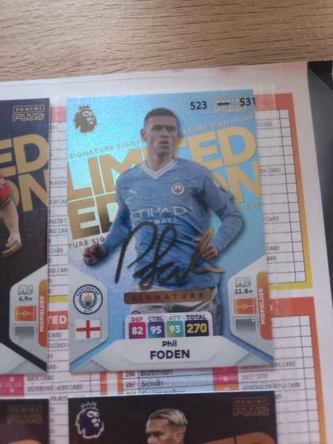PANINI ADRENALYN XL Plus Premier League 2024 - Phil Foden Signature Ltd ...