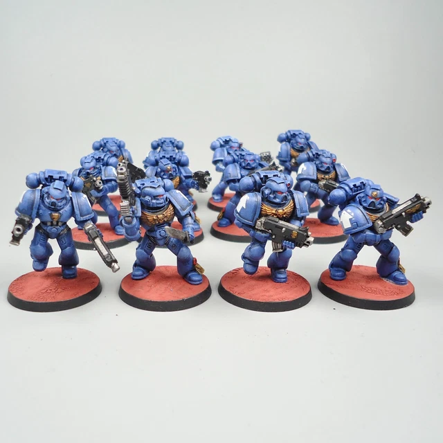 WARHAMMER 40K ARMY Space Marines Ultramarines Tactical Marines x12 ...