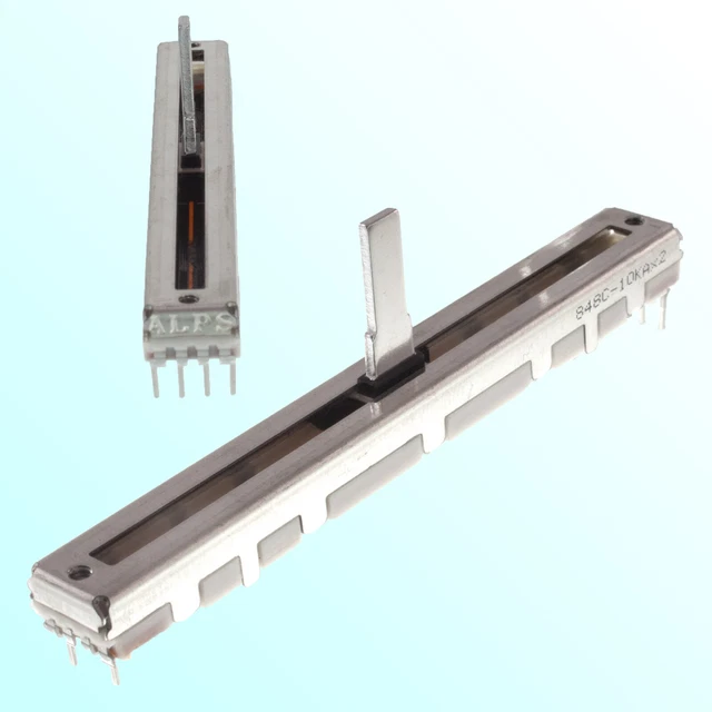 ALPS 10K SLIDE potentiometer Fader RS6011DP ohm log pot travel 60mm ...