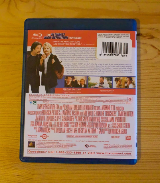 FRENCH KISS BLU-RAY 20th Century Fox Meg Ryan Kevin Kline OOP £10.94 - PicClick UK
