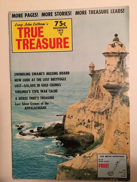 TRUE TREASURE MAGAZINE 1972 Dec Civilwar Cache Lost Breygogle ...