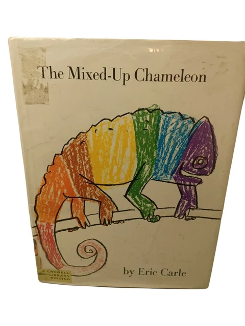 THE MIXED-UP CHAMELEON HC book Eric Carle Ex-library 1975 Crowell ...