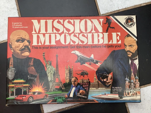 VINTAGE MISSION IMPOSSIBLE Berwick Masterpiece Board Game 1975 100% ...