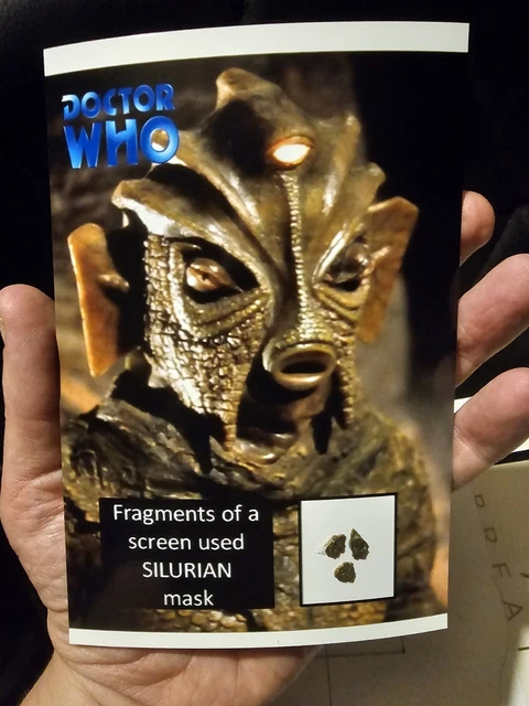 DOCTOR WHO SCREEN used genuine prop SILURIAN MASK DISPLAY... JON ...