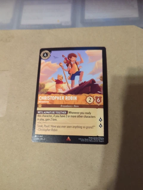 DISNEY LORCANA TCG | Christopher Robin Adventurer 2/204 | Pas de papier ...