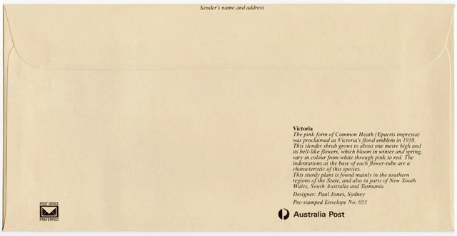 1982 FDC AUSTRALIA - Pink Common Heath, Victoria - 27 Cent Stamp ...