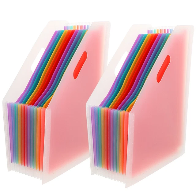 2 PCS EXPANDABLE Folder Standing Document File Organizer for Office $46 ...
