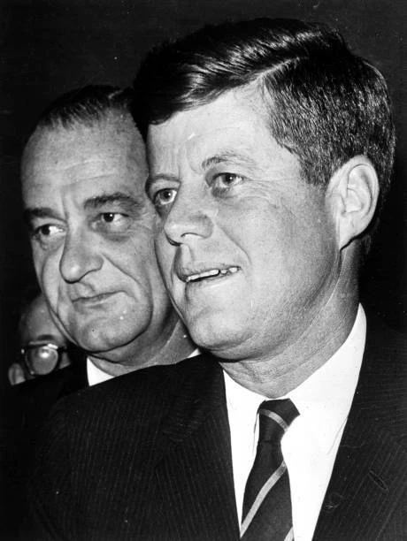 1961 PRESIDENT JOHN F Kennedy and Vice President Lyndon Johnson ar- Old ...