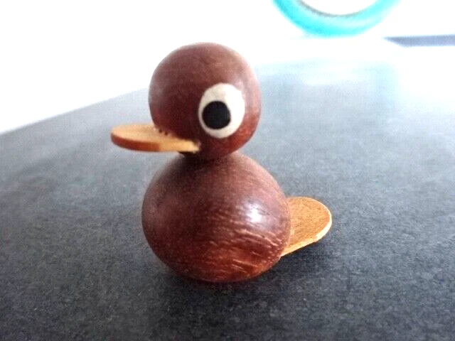 HANS BOLLING: HANS Bolling (?) kleine Ente-Teakholz 3,3 cm hoch EUR 7 ...