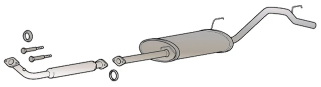 DAIHATSU TERIOS 1.3 2Wd & 4Wd 00-07 Exhaust Rear & Front Silencer ...