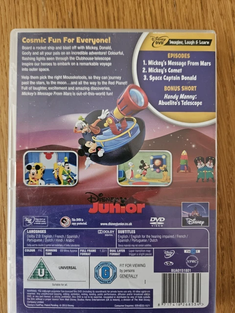 DISNEYS MICKEY MOUSE Clubhouse Mickey's Message From Mars Dvd Disney £ ...