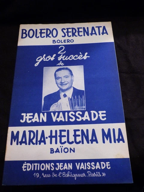 SPARTITO BOLERO SERENATA Jean Vaissade Maria Helena Mia Sheet Music EUR ...