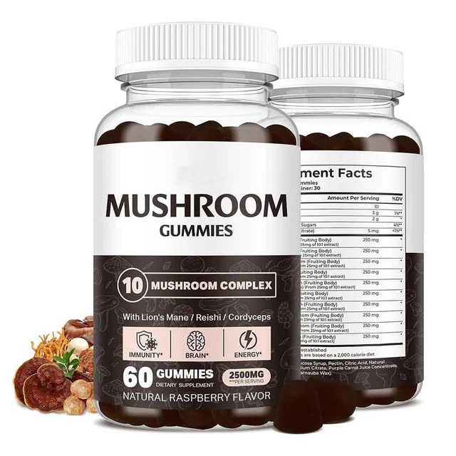 HERICIUM ERINACEUS SOFT Candy 60PCS for Enhanced Memory & Focus New C3 ...