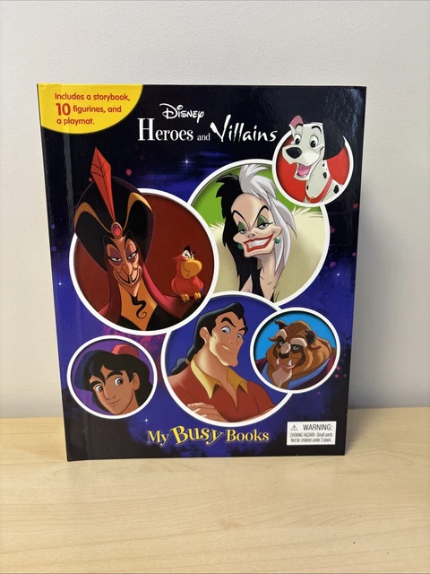 DISNEY HEROES AND Villains My Busy Books + 10 Personaggi + Un PlayMat ...