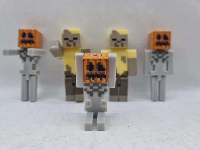 MOJANG MINECRAFT - 3 PUMPKN ARMOUR SKELETON - 2 HUSK ZOMBIES - Hangers ...