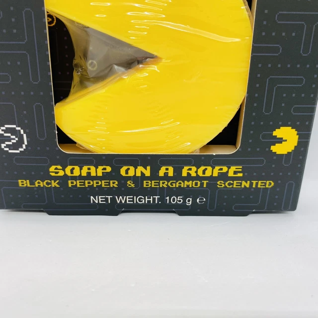 PAC-MAN SOAP ON a Rope Yellow Black Pepper Bergamont 105g $23.34 ...