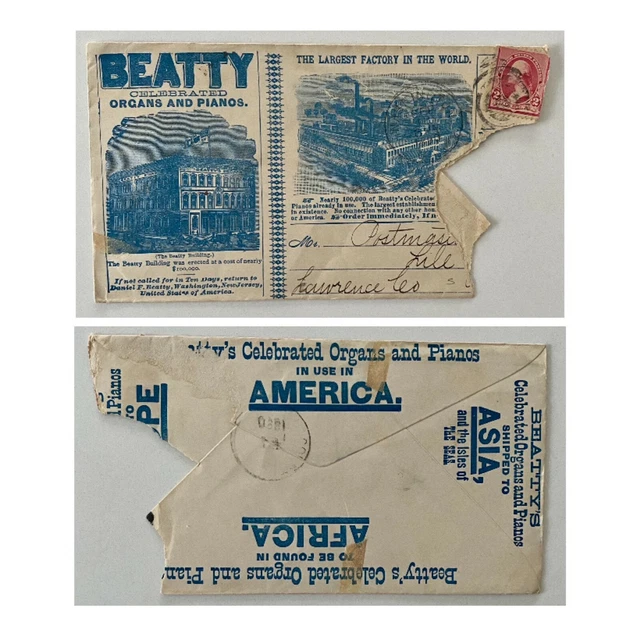 1900S 2C BEATTY Organs & Pianos ADV Classic Cover Washington to ...