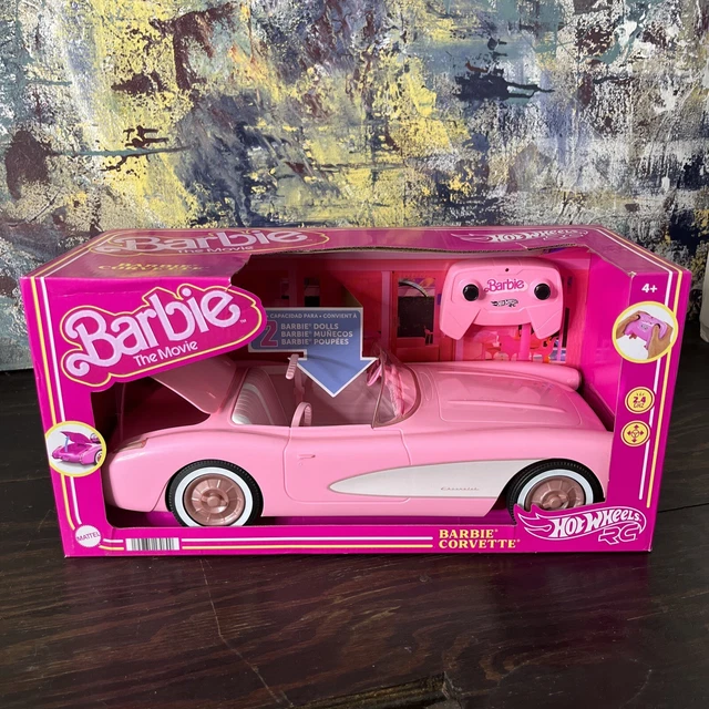 RARE 2023 BARBIE The Movie Hot Wheels RC Barbie Corvette Remote Control ...