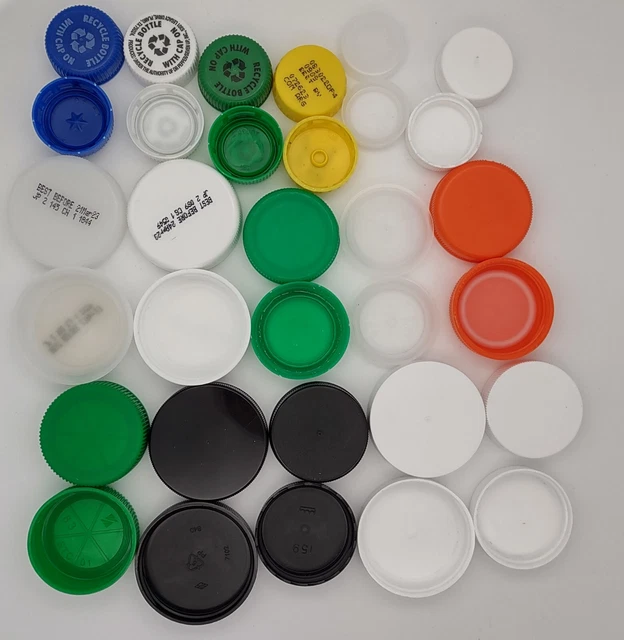 PLASTIC BOTTLE TOPS Caps Lids Arts Crafts Many Sizes Colors Up To plastic-bottle-tops-caps-lids-arts-crafts-many-sizes-colors-up-to