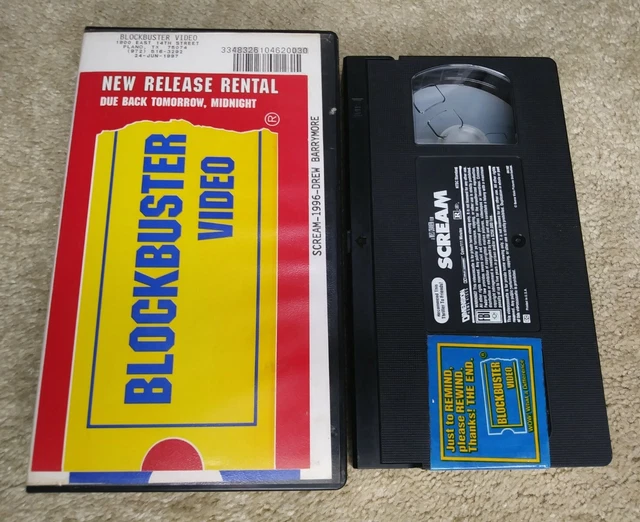 SCREAM WES CRAVEN Blockbuster Rental VHS Tape & Case £275.41 - PicClick UK